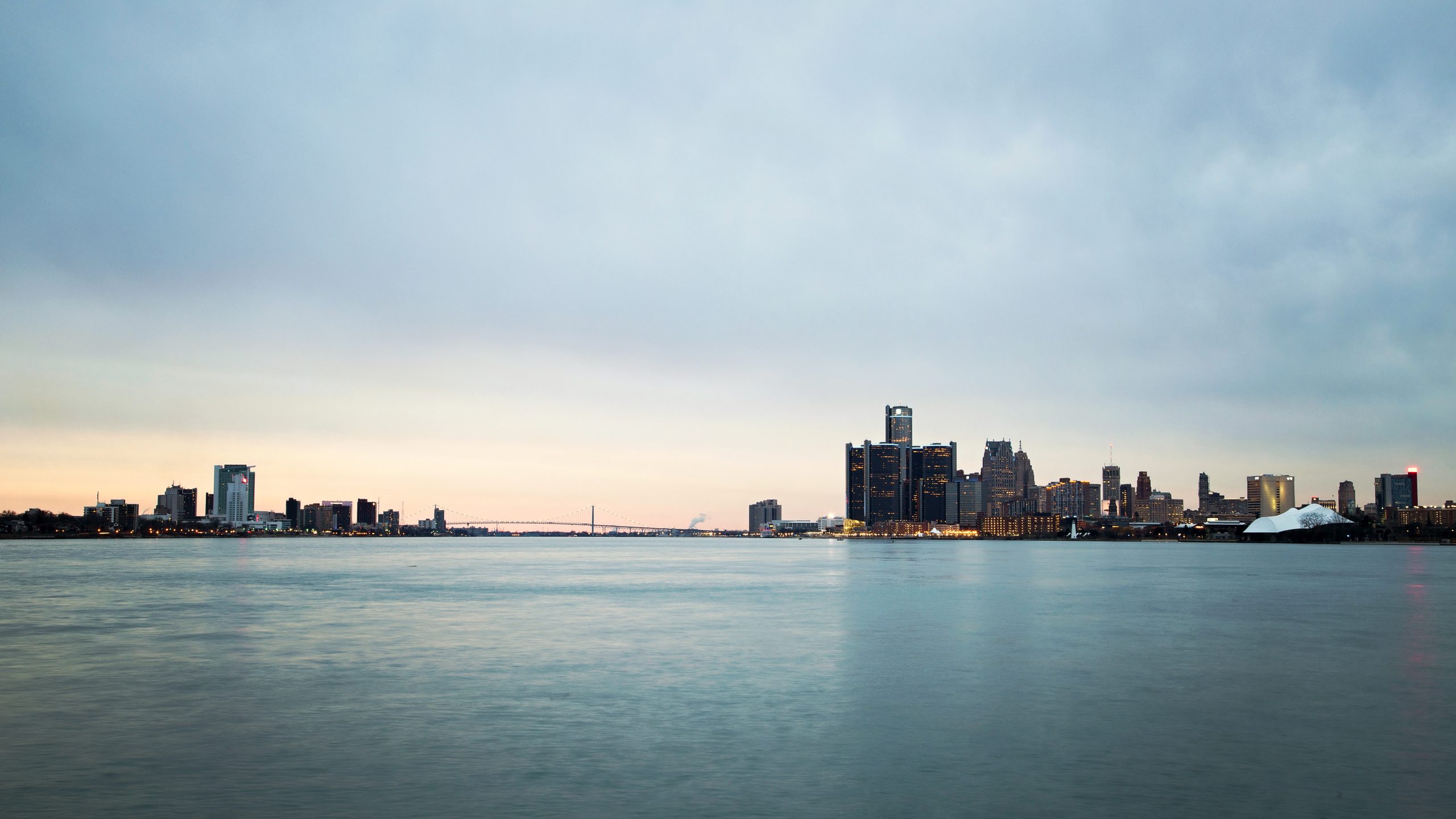 Downtown Detroit & Windsor Skyline - The First Shot - Michigan.Photography